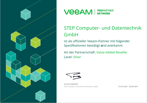 STEP ist Veeam-Partner | STEP Computer- und Datentechnik GmbH